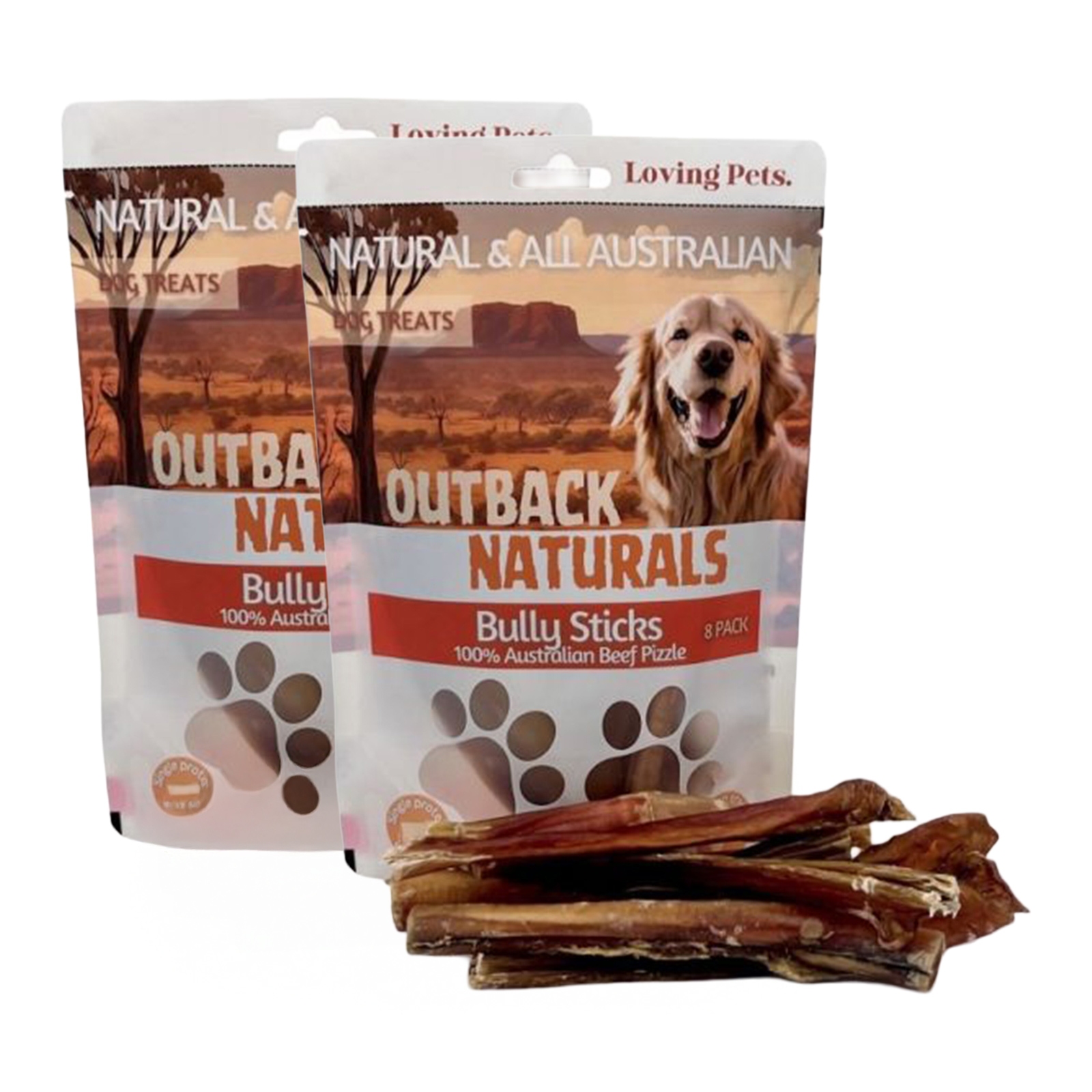 Loving Pets Outback Naturals BullySticks Australian Air Dried Grain ...