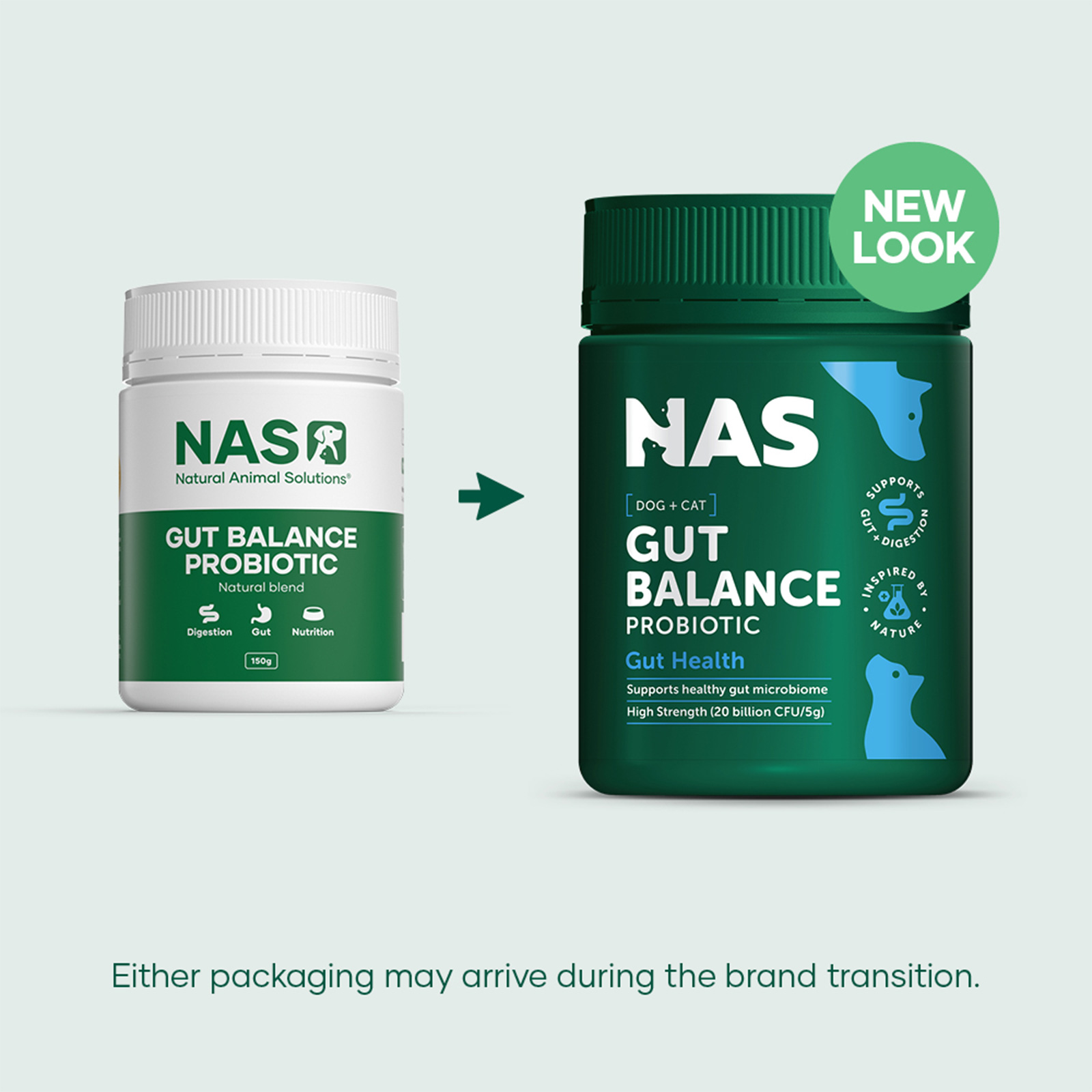 Natural Animal Solutions (NAS) Gut Balance Probiotic Natural Blend ...