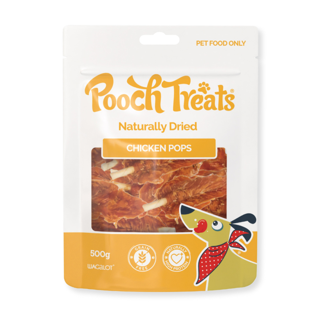 Pooch Treats Chicken Pops Treats For Dogs 500g - $33.28