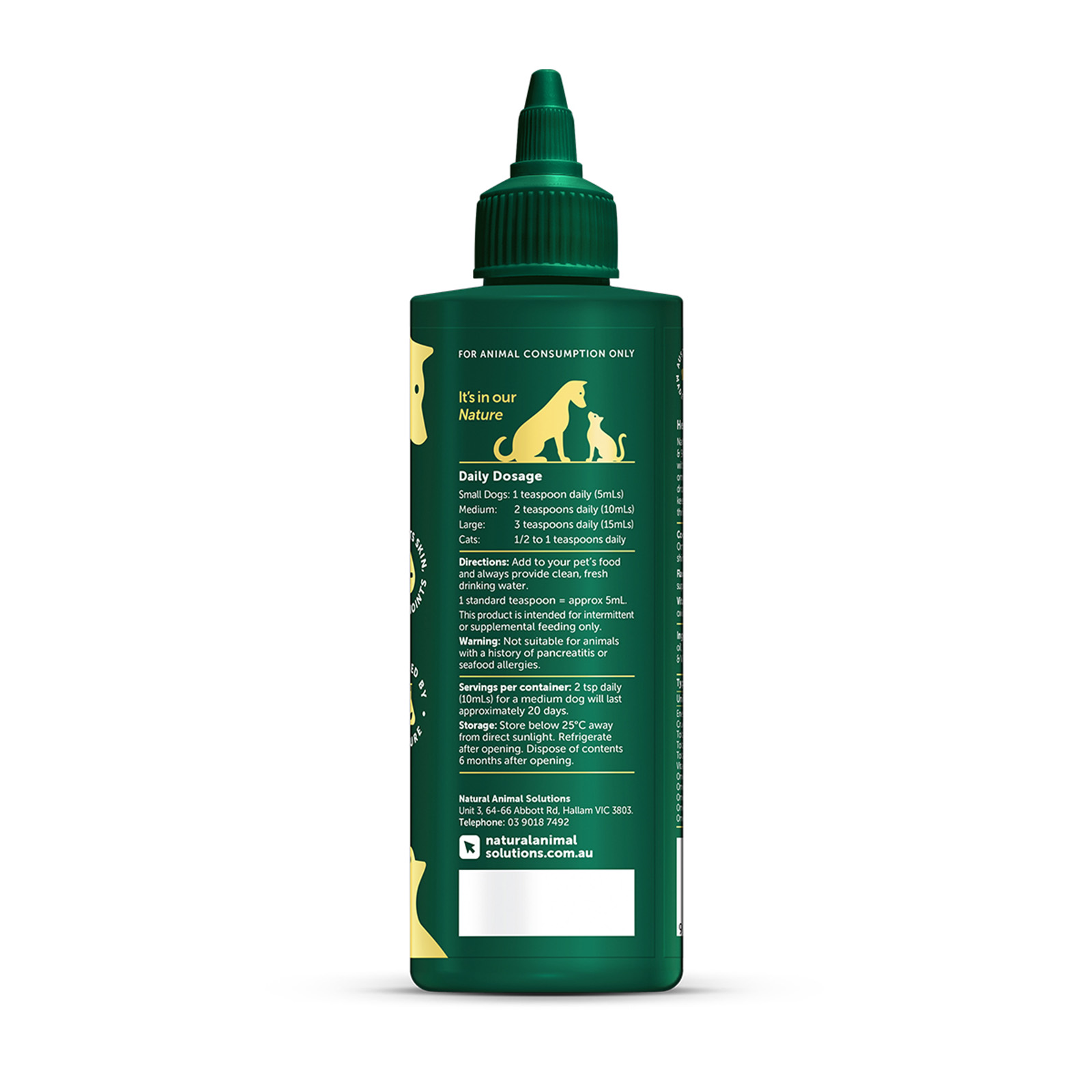 Natural Animal Solutions (NAS) Omega Oil With Omega 3 6 & 9 for Dogs ...