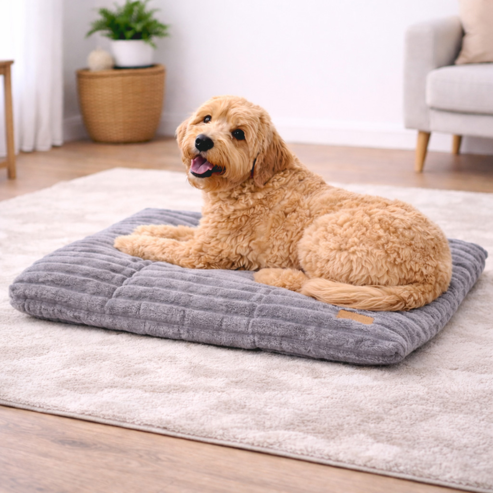CADoS Plush Soft Cushion Large Grey Bed For Dogs - $44.99